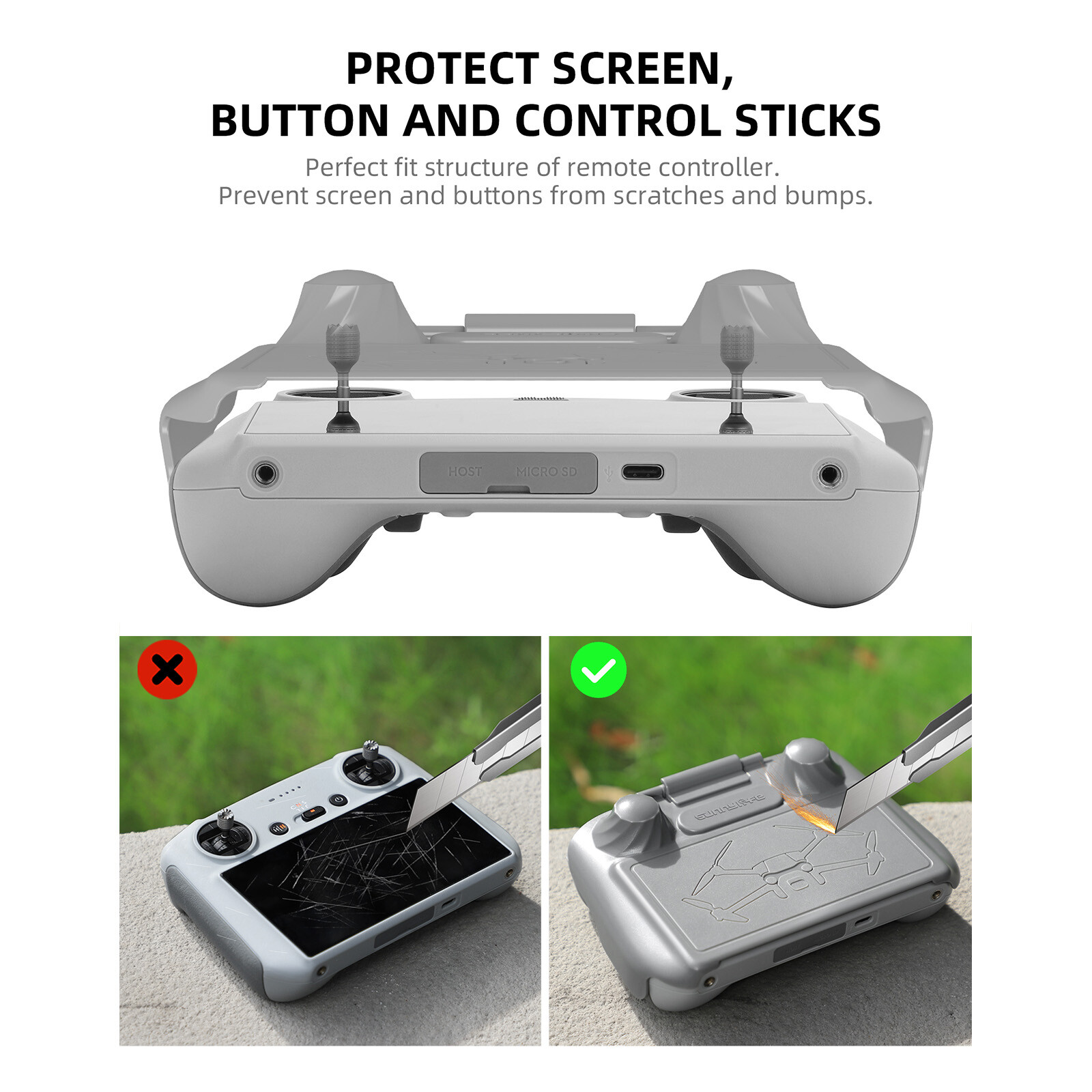 2 in 1 Case Sleeve Dust-proof Plastic Sun Hood Sunshade Cover for DJI ...