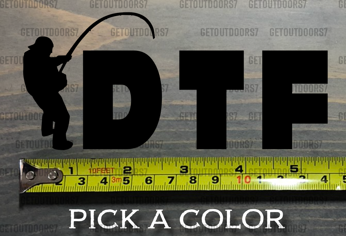 DTF Fishing Sticker Decal 5.5" Yeti Trout Smallmouth Bass Fly Musky ...