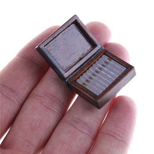 1:12 Scale Dollhouse Miniature Cigar Cigarette Box Tobacco Humidor ...