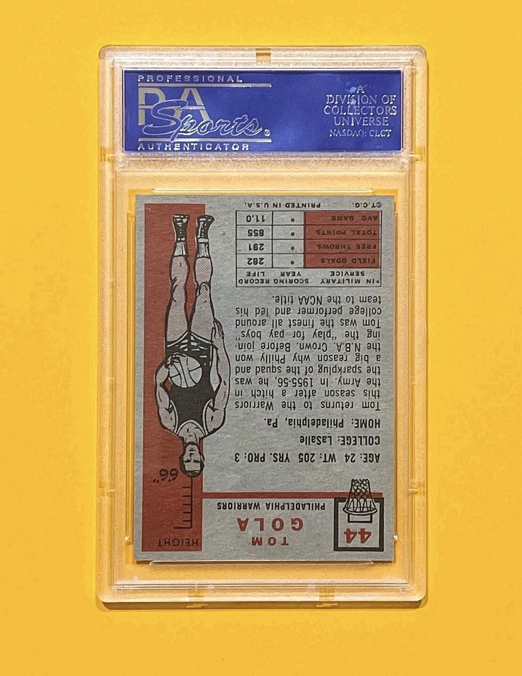 1957-58 Topps - #44 Tom Gola (RC) - PSA 7 | eBay