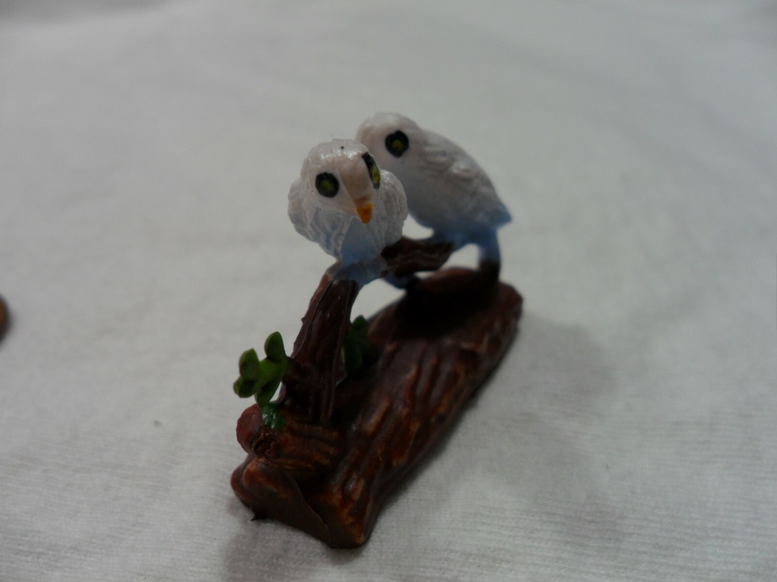 Miniature Blue Parrots on Branch - Hong Kong - Vintage | eBay