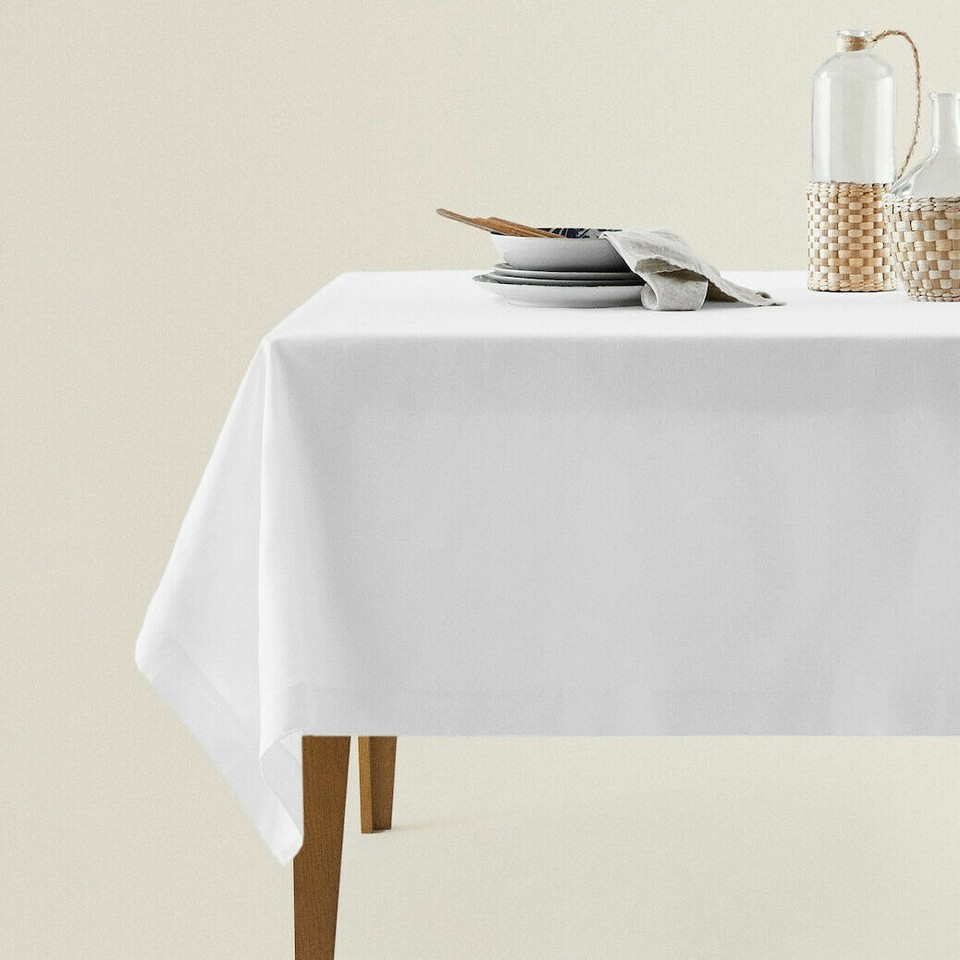 VEEYOO Square Tablecloth - 85x85 Inch Polyester Table Cloth Washable ...