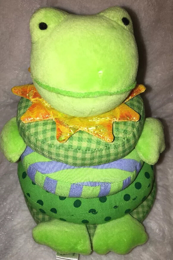 Rich Frog Little Stacker Frog Green Stacking Activity Toy Cloth Stuffed ...