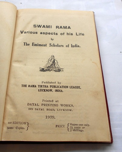 Rarest Swami Rama book in the world 1st editon 1939 Yoga Hinduism ...
