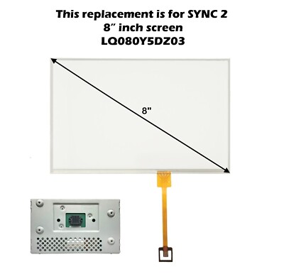 SYNC 2 Radio 8" Touch Screen Digitizer Replacement for 2015 Ford ...