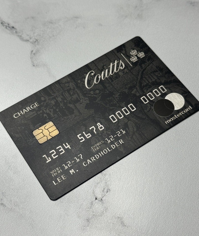 Coutts Silk CUSTOM Chip + Stripe Transfer Charge Card Royal Novelty ...