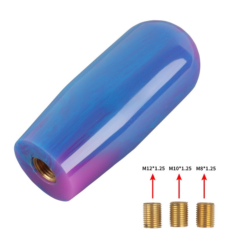 JDM 10cm Blue/Purple Marble Style Manual Gear Stick Shift Knob Shifter ...