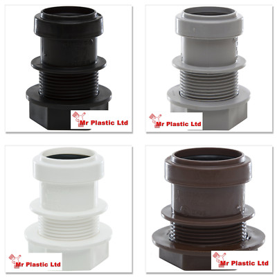 Polypipe 32mm Push Fit Waste Pipe Tank Connector (Actual Size 34mm ...