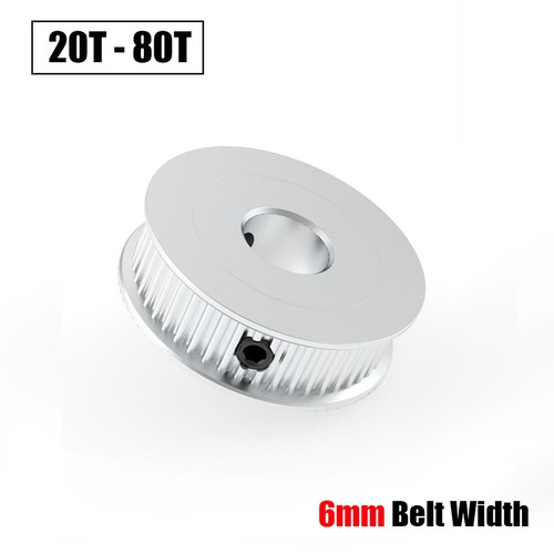 GT2 Timing Belt Idler Drive Pulley 6mm Belt Width 20-80 Tooth Bore 3 ...