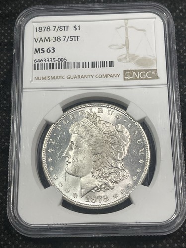 1878 7/8TF 1$ VAM -38 7/5TF NGC MS63 Morgan US Silver Dollar | eBay