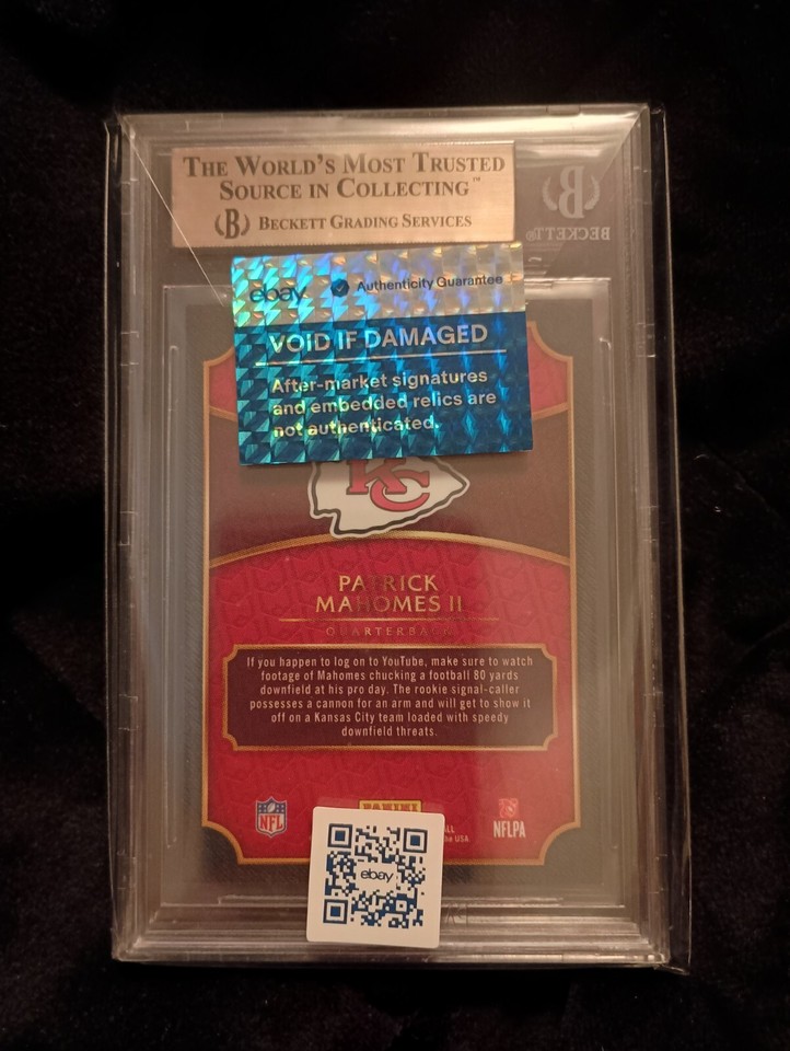 BGS 9.5 GEM MINT 2016 Panini Select XRC Patrick Mahomes RC Rookie 10 ...