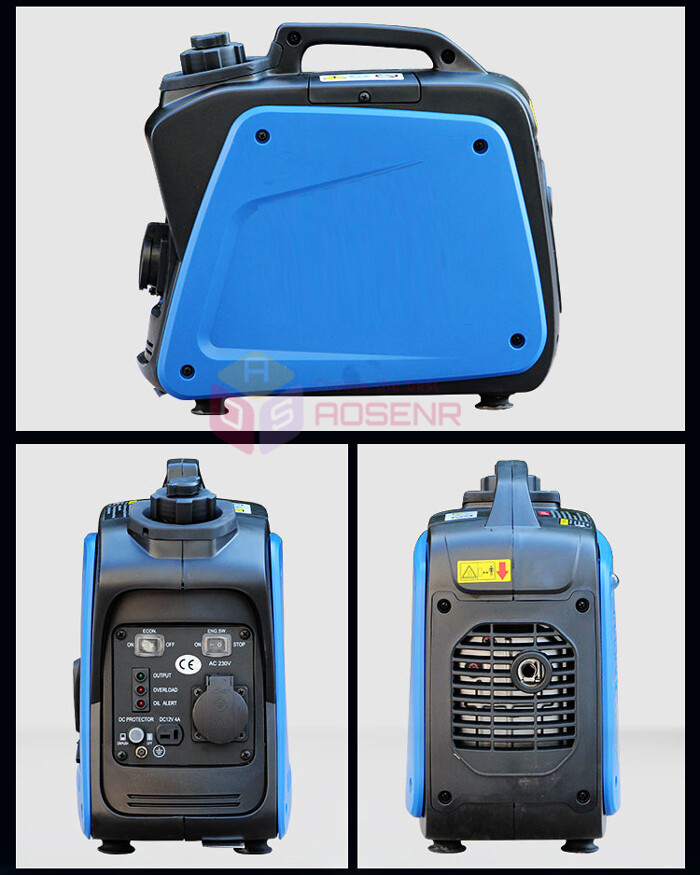 220V Portable Silent Camping Gasoline Power Inverter Generator Set 800W ...