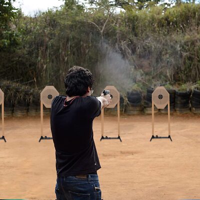 Plastic Shooting Target Stand Base Adjustable Target Stands USPSA/IPSC ...