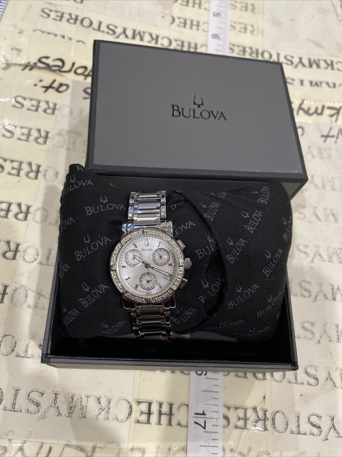 Bulova Diamond 96R19 33mm Stainless Steel Case with Stainless Steel ...