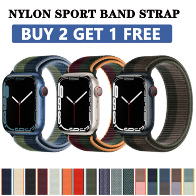 Sport Nylon Band Strap Wearable Loop for Apple Watch Ultra 8 7 6 5 4 SE ...