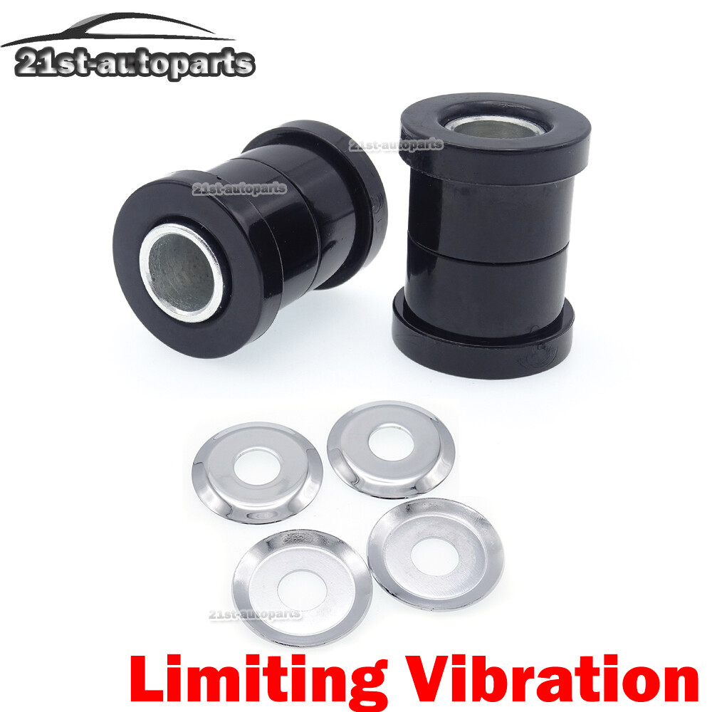 Black Polyurethane Riser Bushings + Cup Washer Kit For Harley Handlebar ...