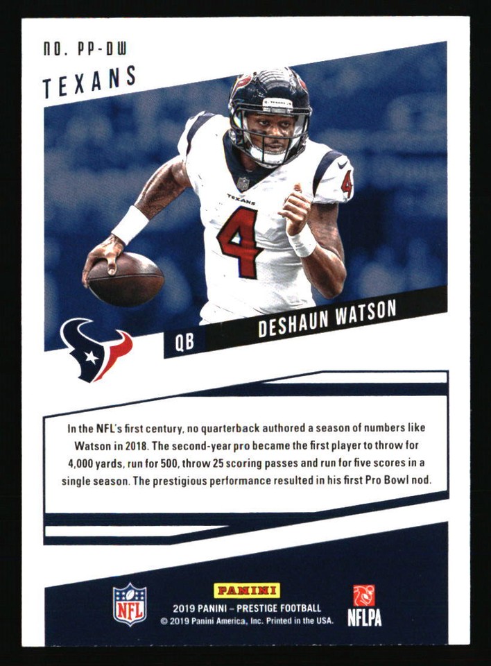 Deshaun Watson 2019 Panini Prestige #PP-DW FOOTBALL Card | eBay