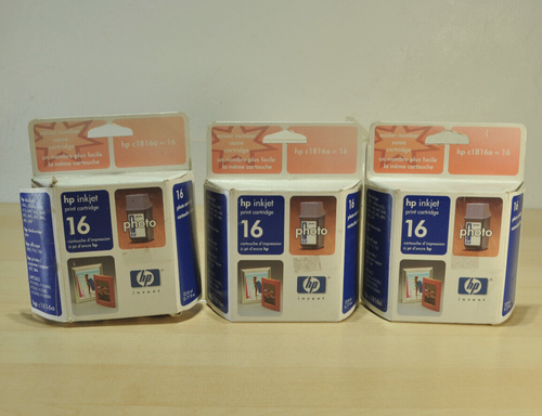 Lot of 3 - HP 16 C1816A Photo Cartridge Expired-NEW | eBay