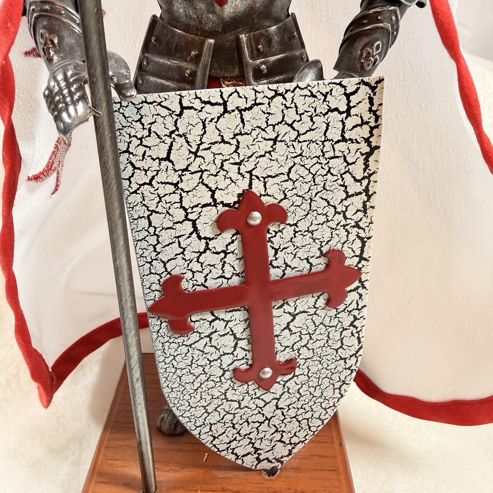 Knights Templar Midieval Figure 9” Tall Gothic Metal Pike Christian ...