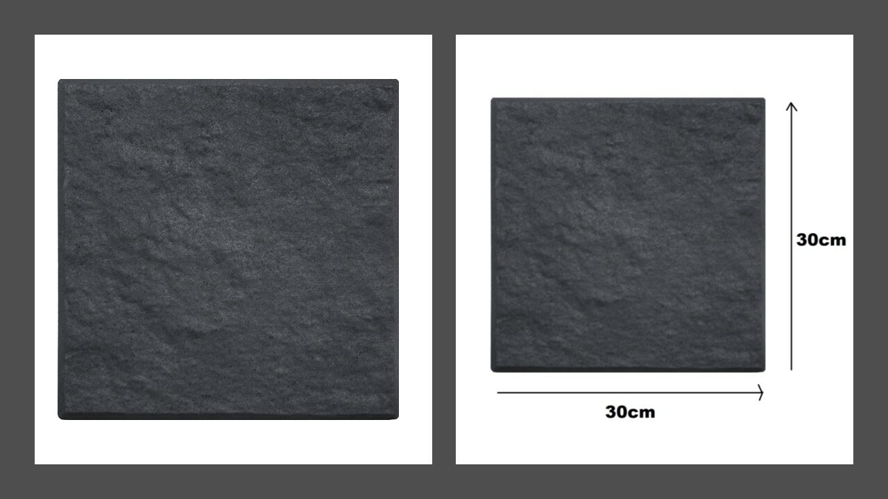 Square Stomp Stone Grey Slate Stepping Stone Primeur Recycled Rubber ...