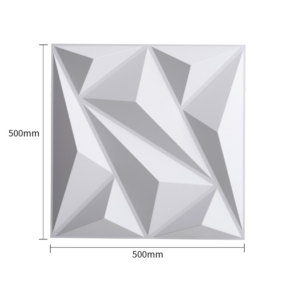 12/24x White 3D Embossed Wall Panels Ceiling Background Wall PVC ...