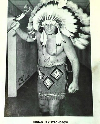 WRESTLING LEGEND CHIEF JAY STRONGBOW SIGNED 8X10 4X WWF TAG CHAMPION ...