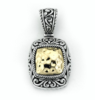 Samuel B Behnam 18K Gold & Sterling Silver Hammered Necklace Pendant ...