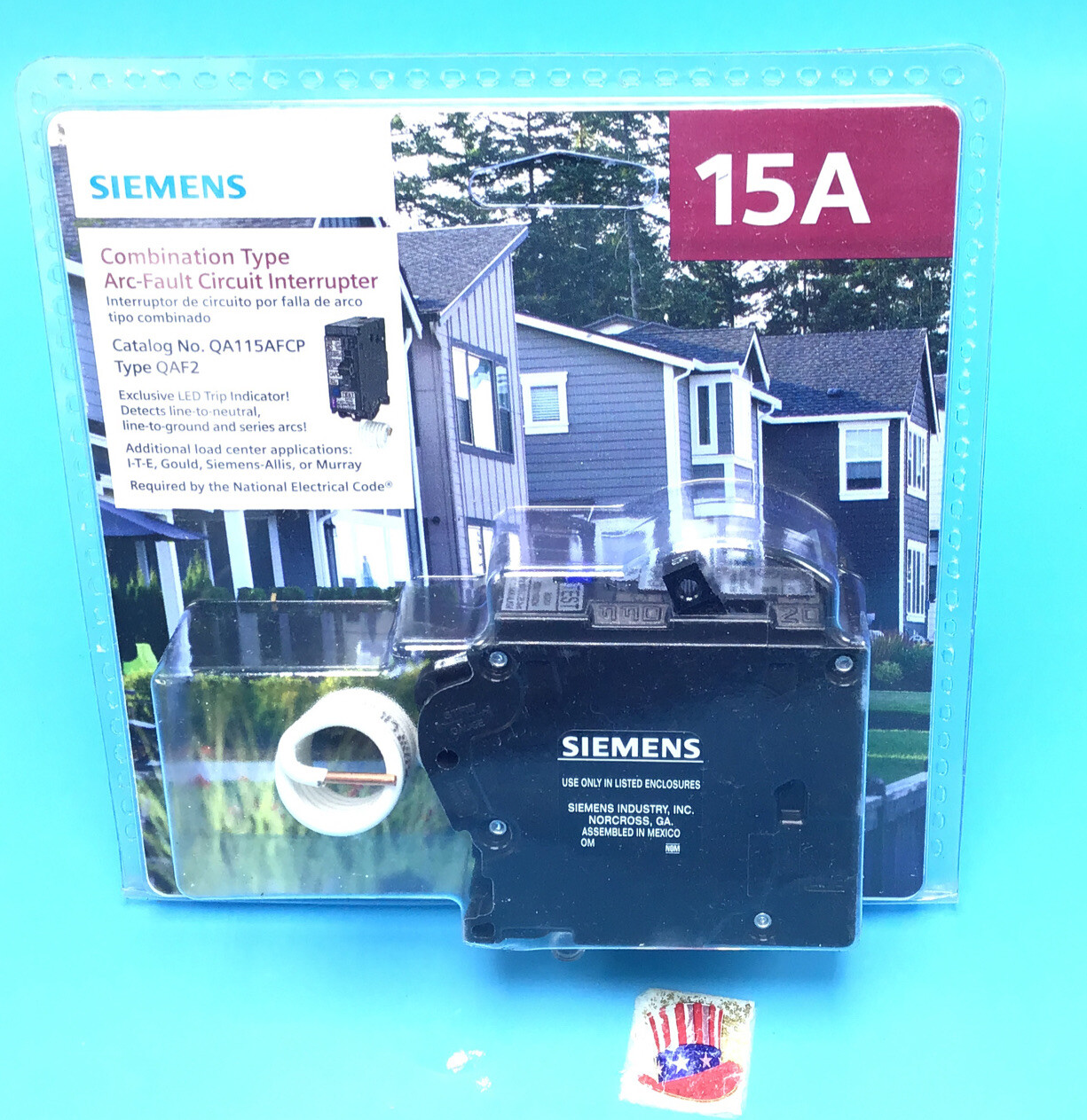 New Circuit Breaker Siemens QA115AFC 15 Amp 1 Pole 120V AFCI | eBay