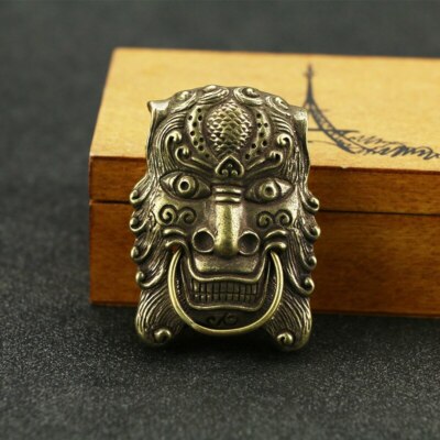 5cm China Tibet Brass Animal Head Rui Beast Buckle Belt Fastener ...