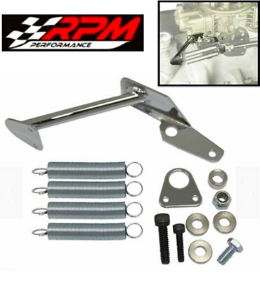 Throttle Return Spring Kit Holley Carb Carburetor CHROME SBC BBC Chevy ...