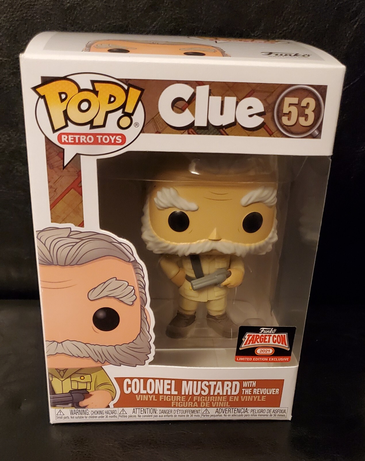 Funko POP #53 Retro Toys Clue Colonel Mustard With Revolver Target Con ...