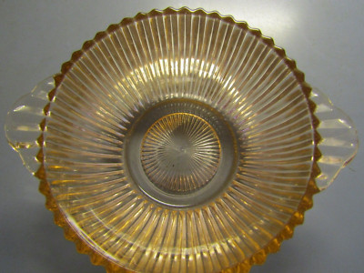Vintage Amber Color Depression Glass Serving or Trinket Dish ...