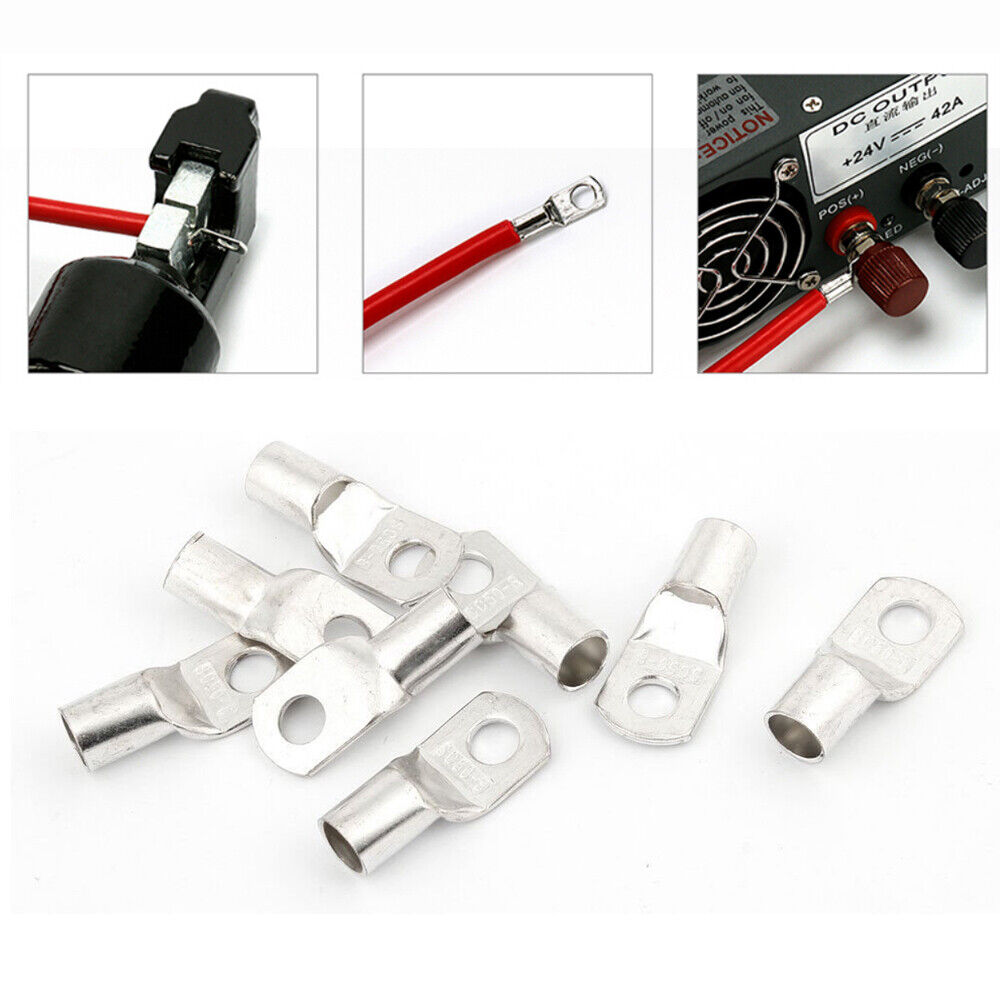 20Pcs Wire Ring Terminal Copper 4 AWG Gauge Connectors Car Audio ...