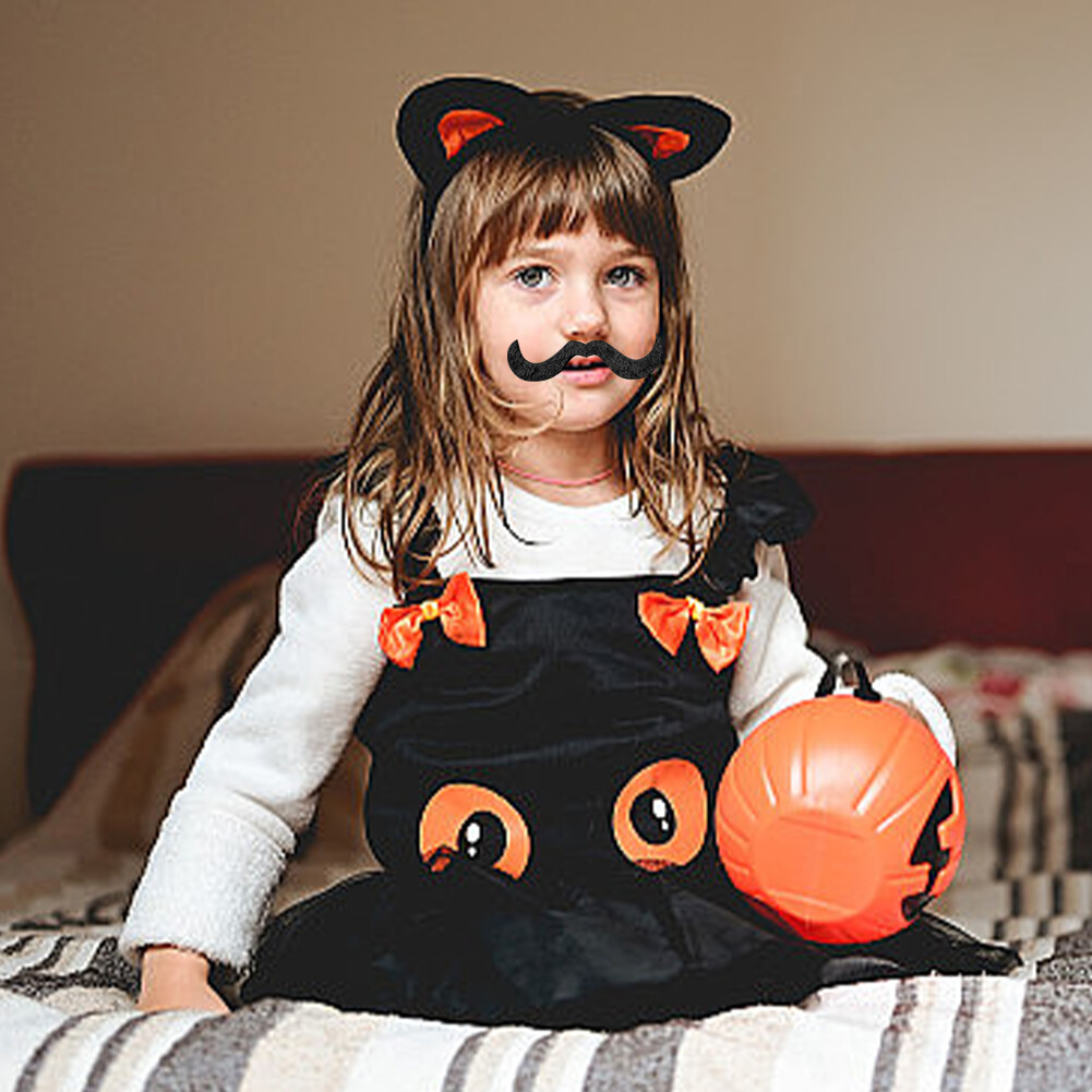 12pcs Black Beard Fake Moustache Goatee Stick On 12 Styles Funny DIY ...