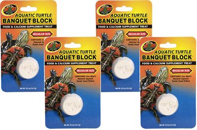 Zoo Med 4 Pack of Aquatic Turtle Banquet Block Supplement Treats, Size ...