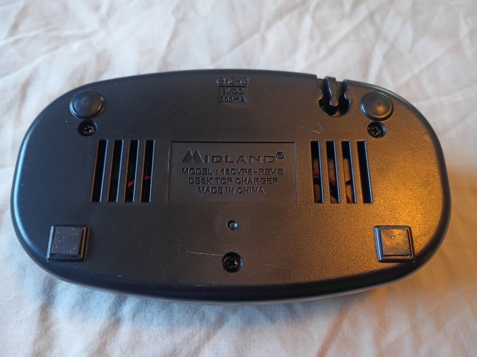 Midland GXT 1000 Walkie Talkies Desk Top Wall Charger Model 18CVP8 ...