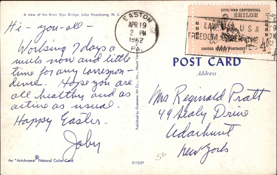 River Styx Bridge Lake Hopatcong New Jersey vintage postcard d594 | eBay