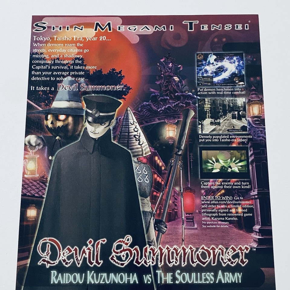 Shin Megami Tensei PS2 Game PlayStation Promo Poster 2000s Rare Print ...