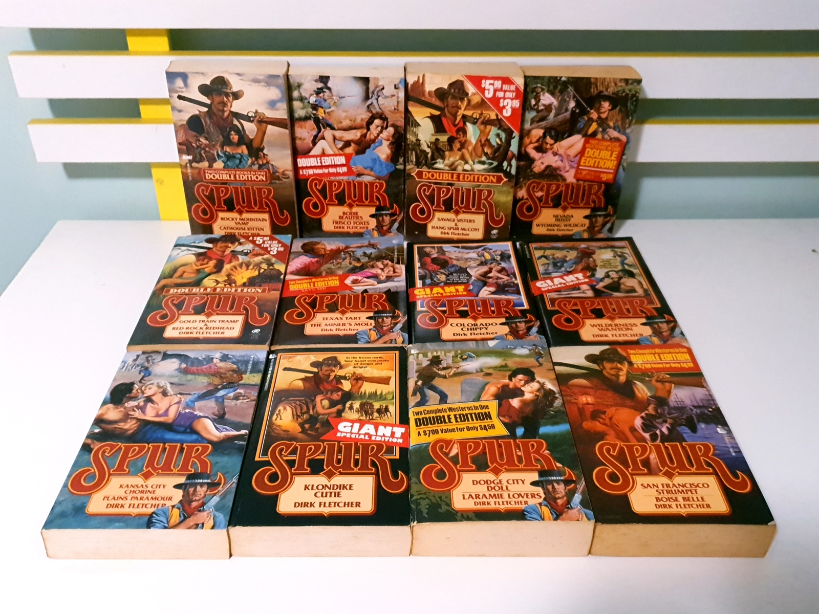 Lot of 16x Spur Western PB Books! By Dirk Fletcher | eBay