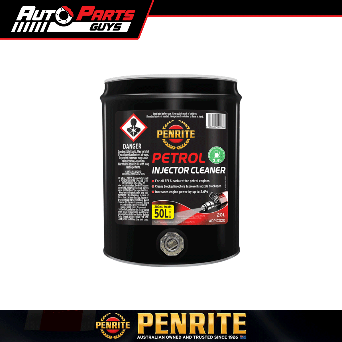 Penrite Petrol Fuel Injector Cleaner 20L | ADPIC020 | eBay
