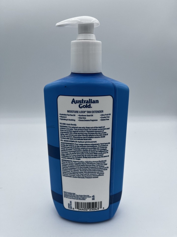 New Australian Gold Tan Extender Moisture Lock Ultra Hydrating 16 fl oz ...