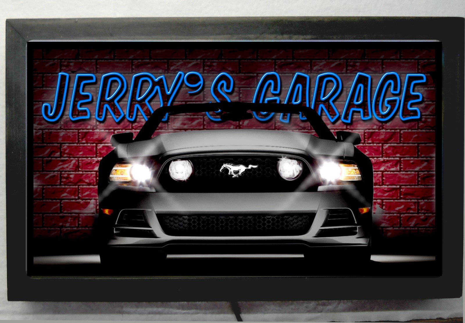 LED LIGHTED MUSTANG GARAGE SIGN -PERSONALIZED NEON STYLE | eBay