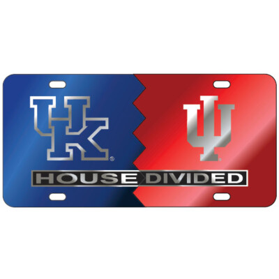 UK Kentucky / IU Indiana HOUSE DIVIDED License Plate / Car Tag | eBay