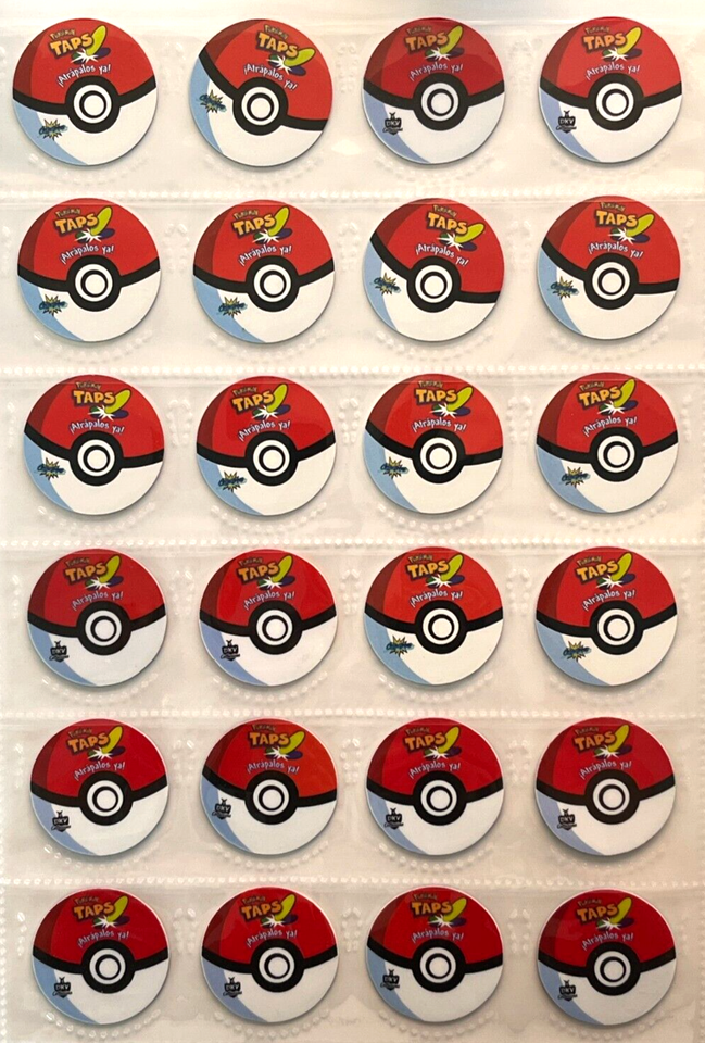 TAZOS POKEMON LEGENDARY DKV Full Set 24/24 PERU Edition 2020 Pogs ...
