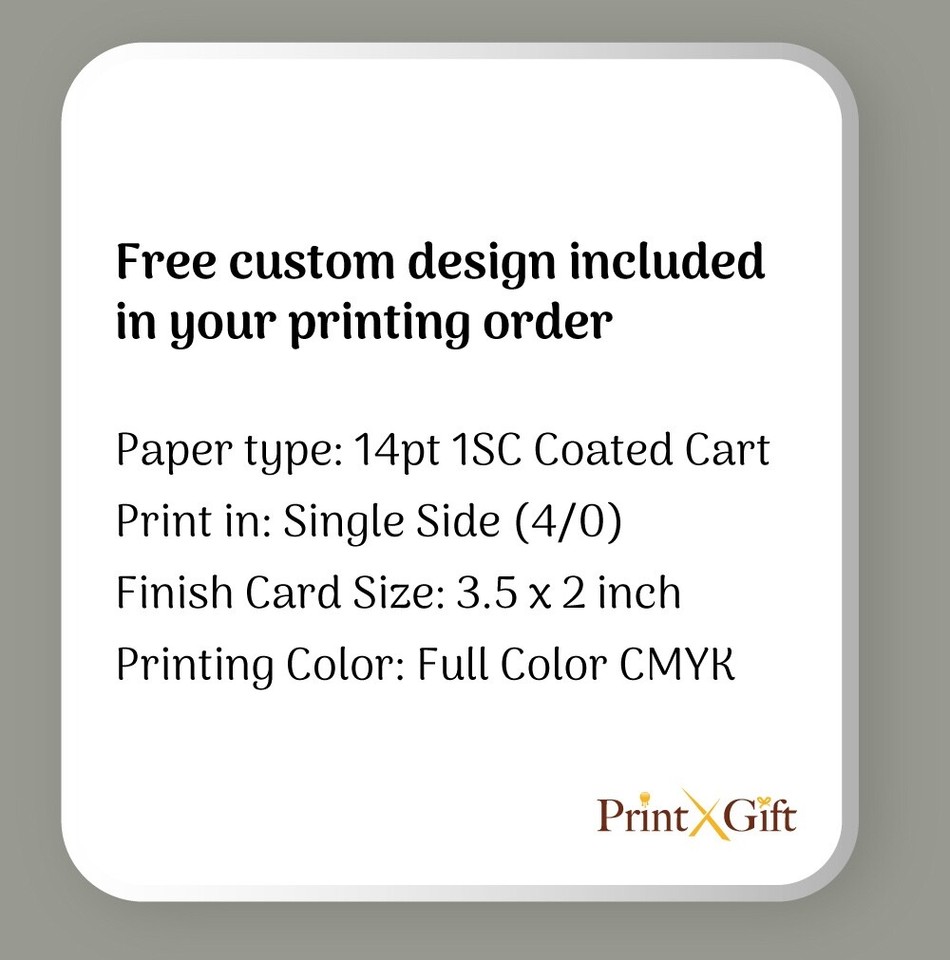 500 Custom Business Card Printing including FREE CUSTOM DESIGN & PRINT ...