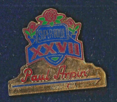 Paul Arpin Super Bowl XXV11 Pin Back by Peter David | eBay