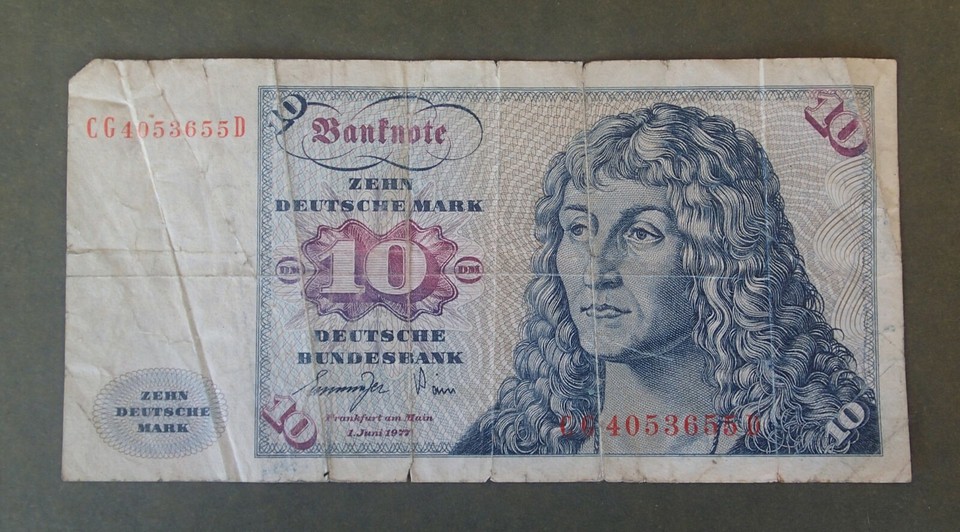 1977 10 Banknote Zehn Deutsche Mark {CG4053655D] | eBay