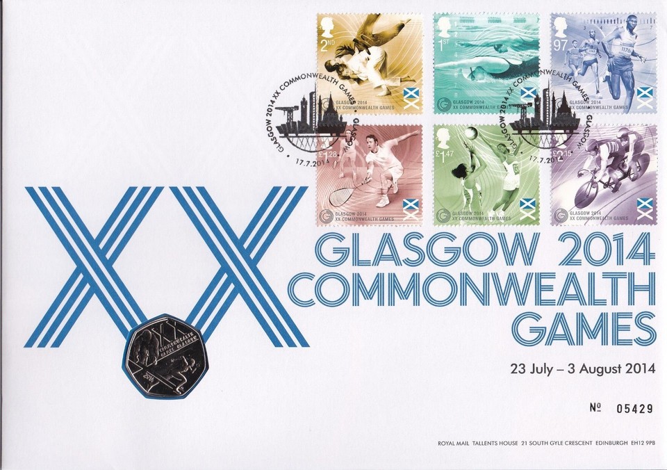 GB 2014-19 Selection of 7 x Royal Mail/Mint 50p Coin Numismatic FDC's ...