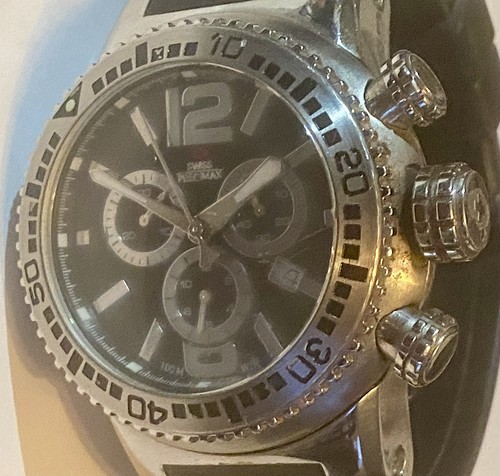 swiss precimax men's Chronograph Watch Heavy 100M | eBay