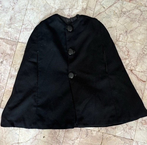1950’S-60’S Black Polyester Cape Cloak for Women XS-S Size . 9 inch ...